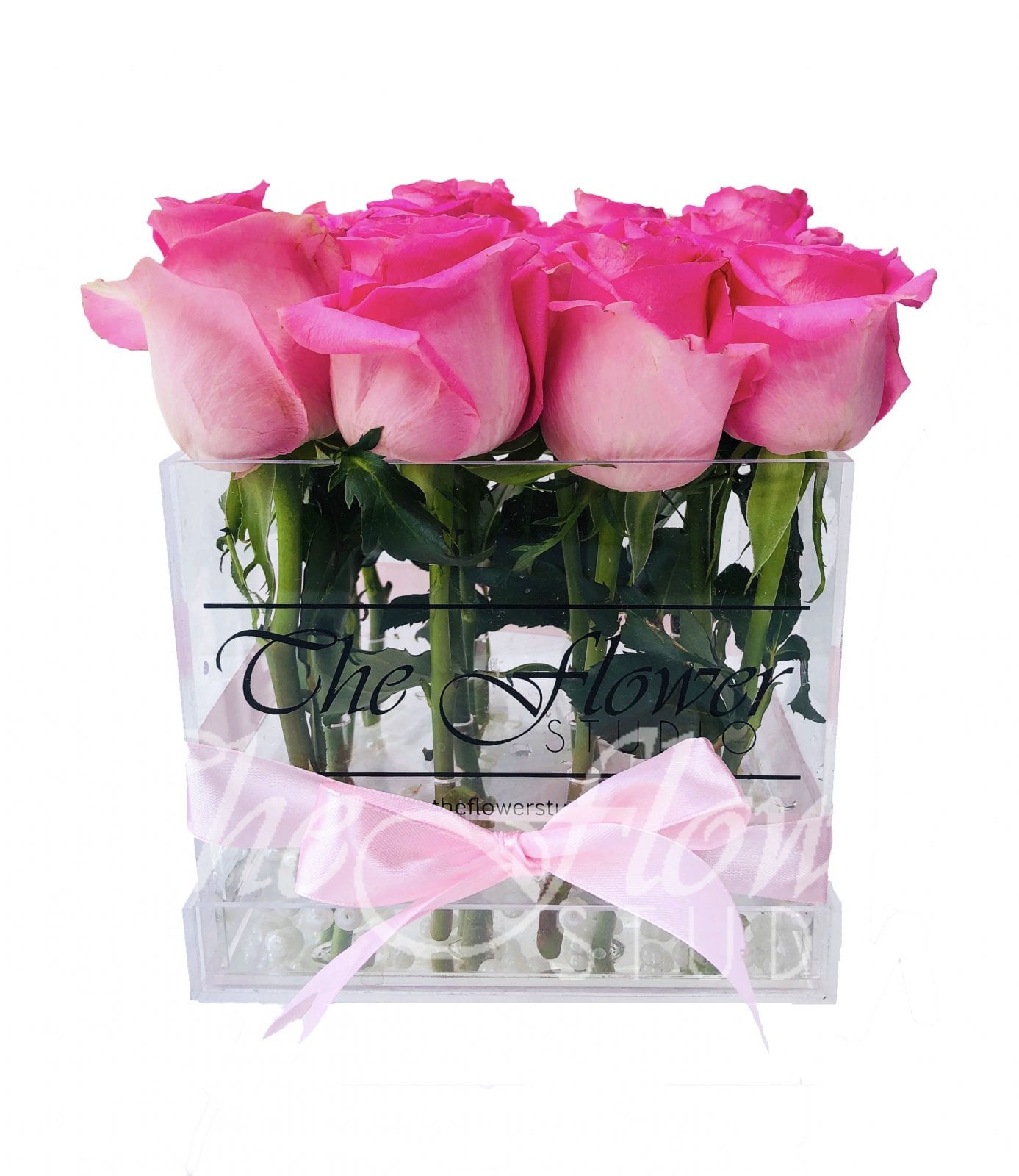 Amity | Acrylic Box of Premium Roses | The Flower Studio