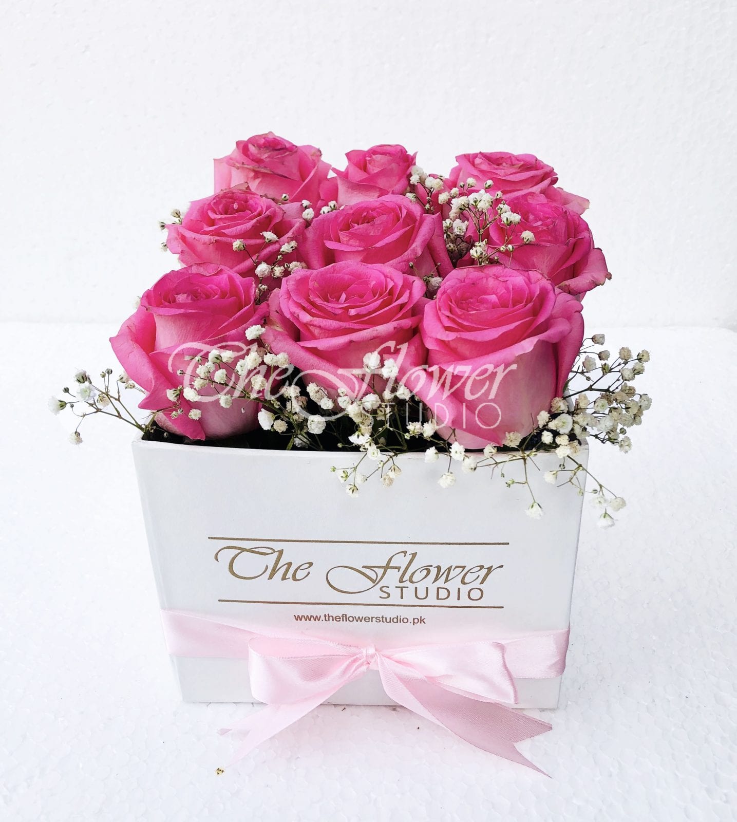 Berry | Pink Roses Box Arrangement